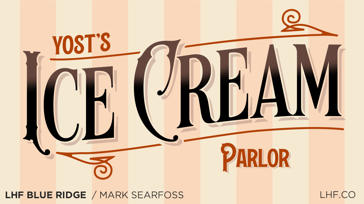 Letterhead Fonts / LHF Blue Ridge / Vintage Fonts