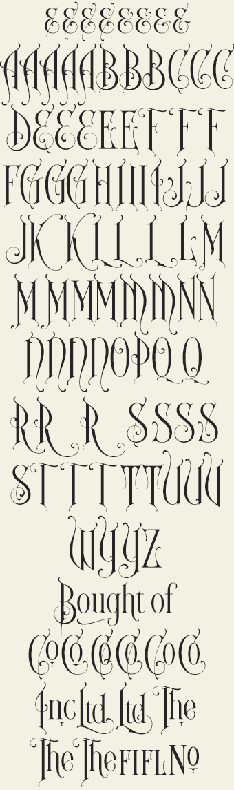 Letterhead Fonts / LHF Bostonian / Vintage Fonts