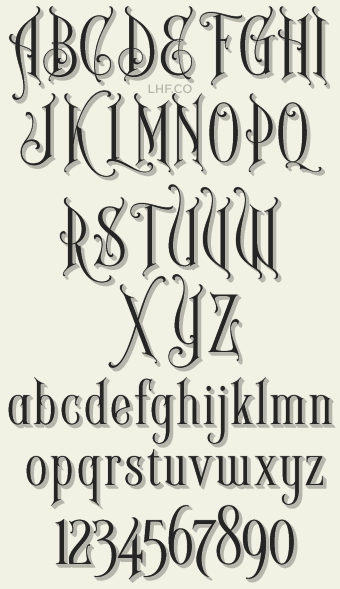 Letterhead Fonts / LHF Bostonian / Vintage Fonts