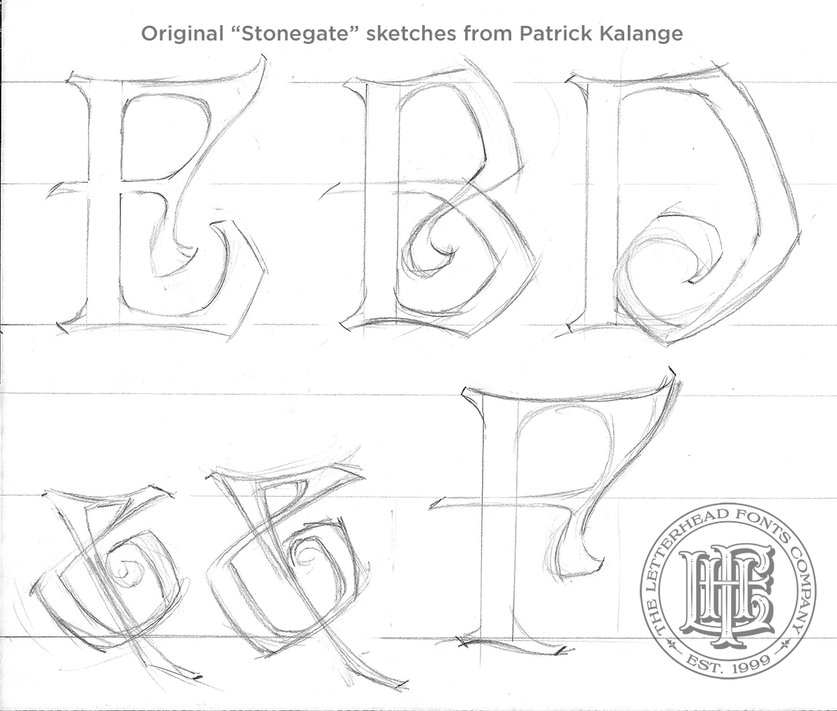 Letterhead Fonts / LHF Stonegate / Medieval Fonts